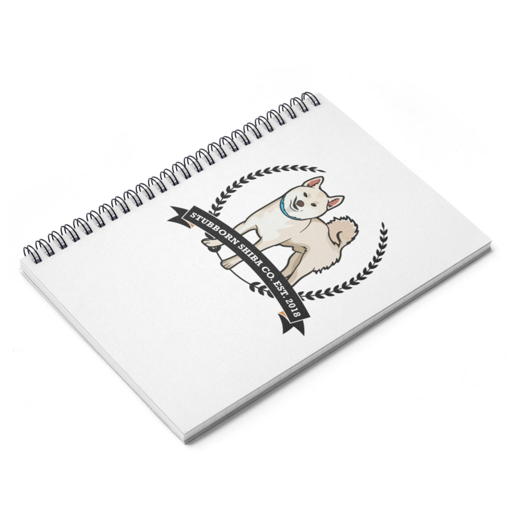 Stubborn Cream Shiba - Spiral Notebook - Ruled Line – Stubborn Shiba Co