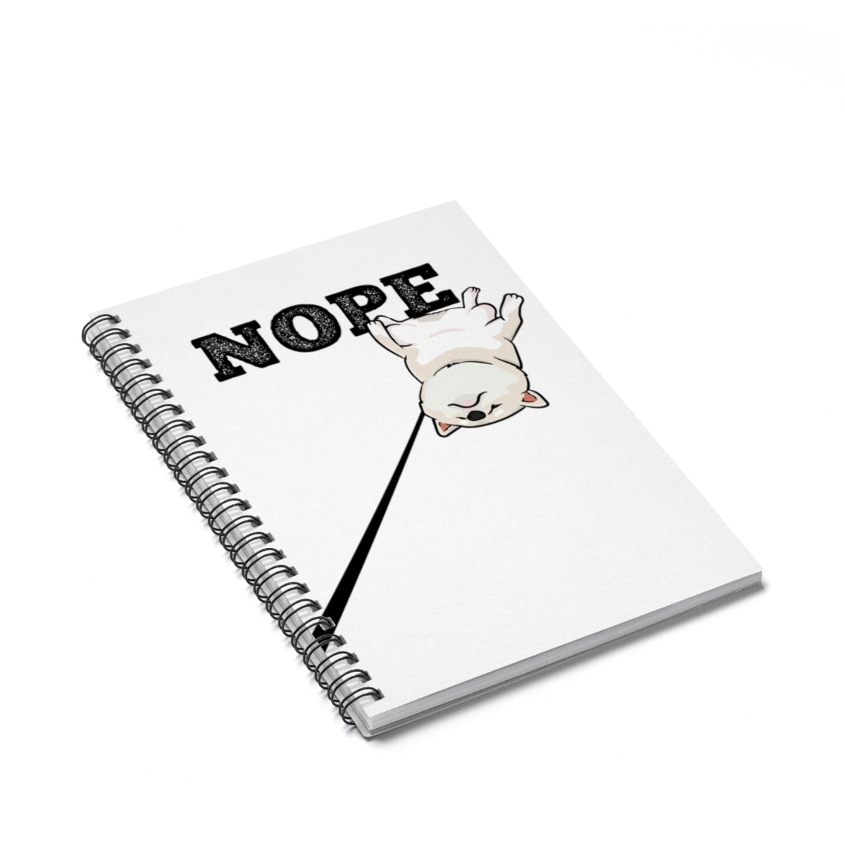 Nope Cream Shiba - Spiral Notebook - Ruled Line – Stubborn Shiba Co