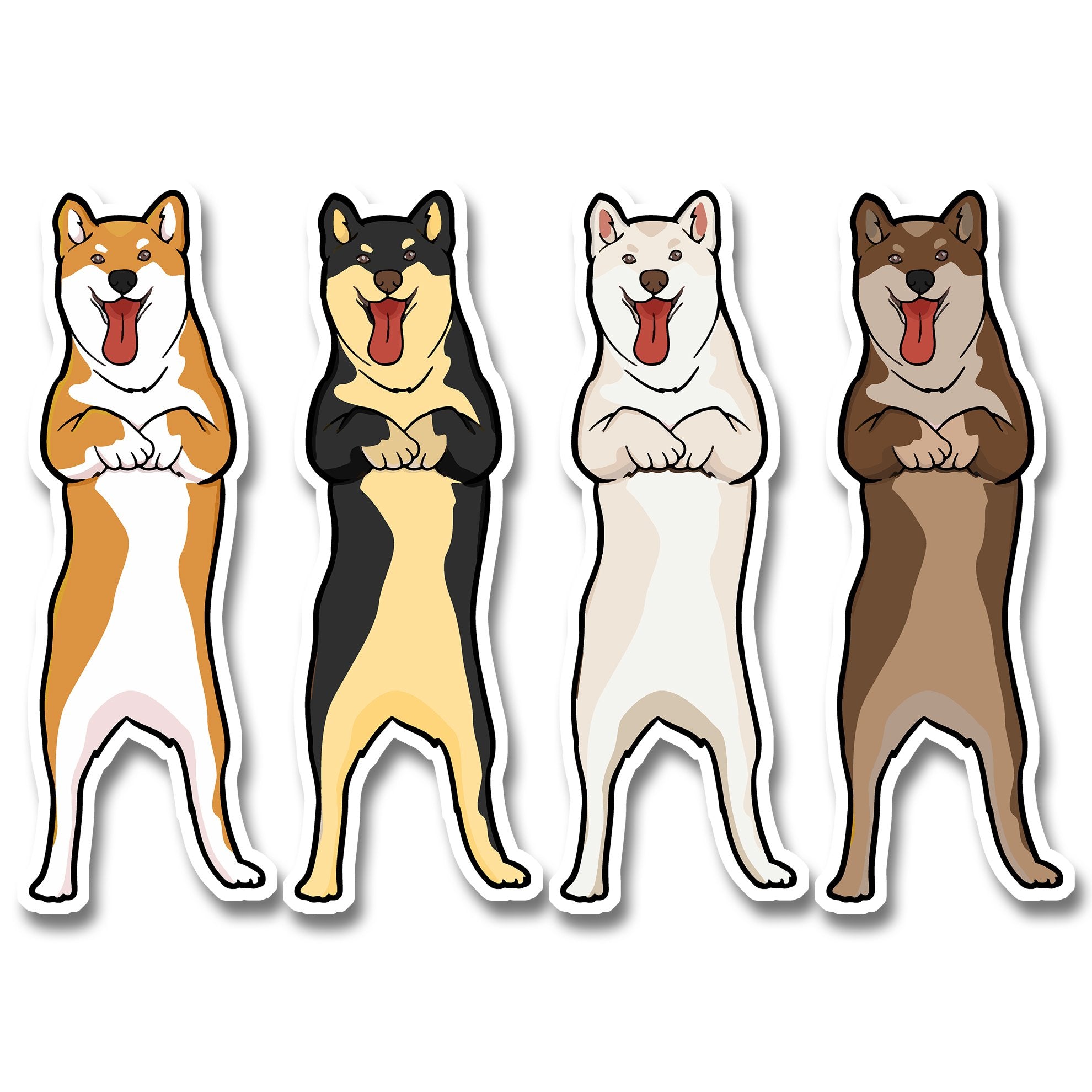 Begging Shiba - Kiss Cut Stickers – Stubborn Shiba Co