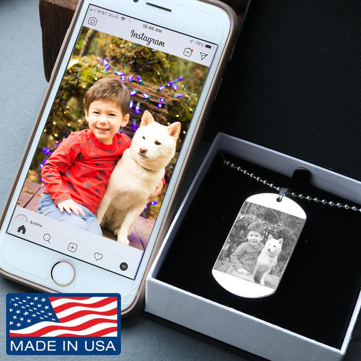 Custom Laser Engraved Photo Dog Tag! – Stubborn Shiba Co
