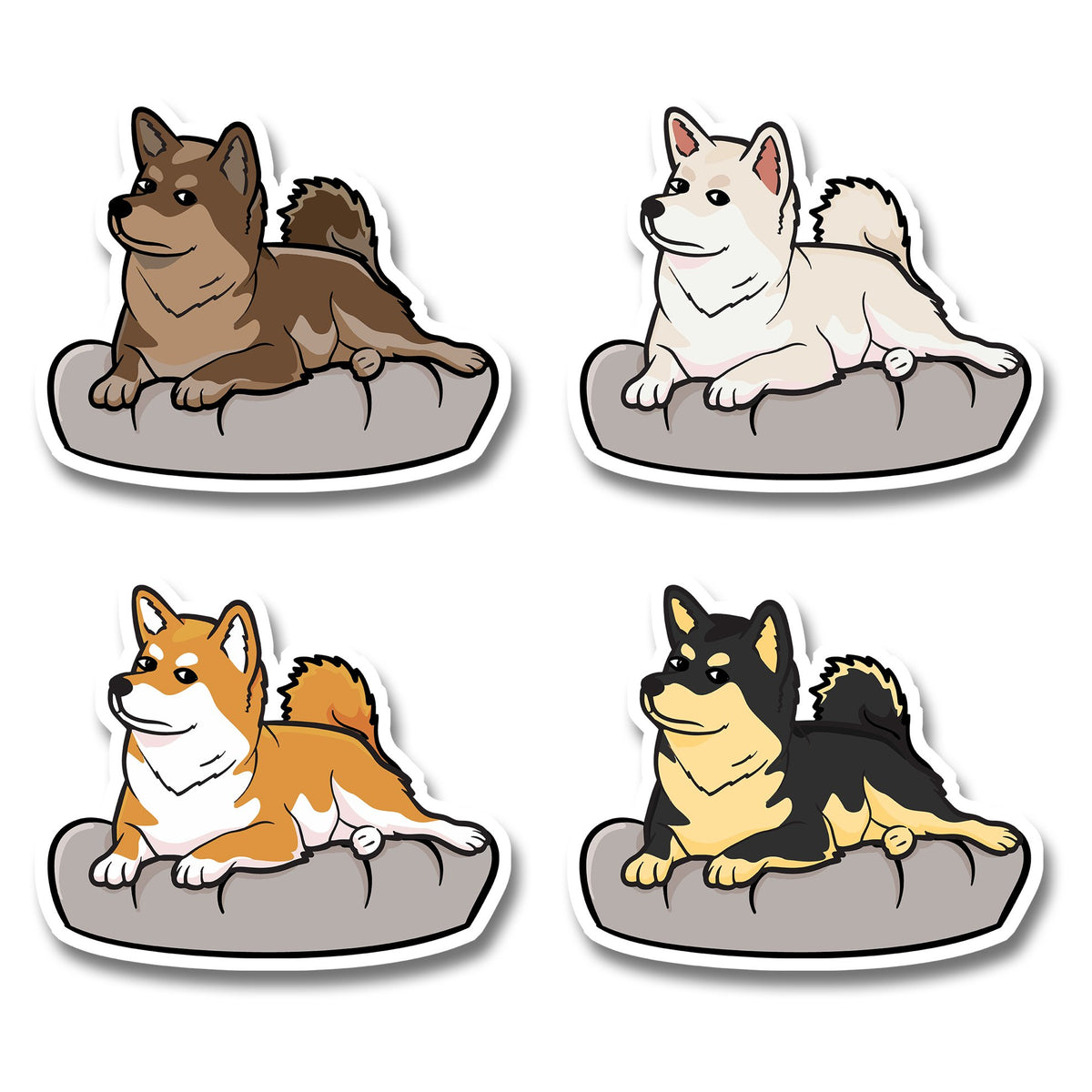 Judgemental Shibe - Kiss Cut Stickers – Stubborn Shiba Co