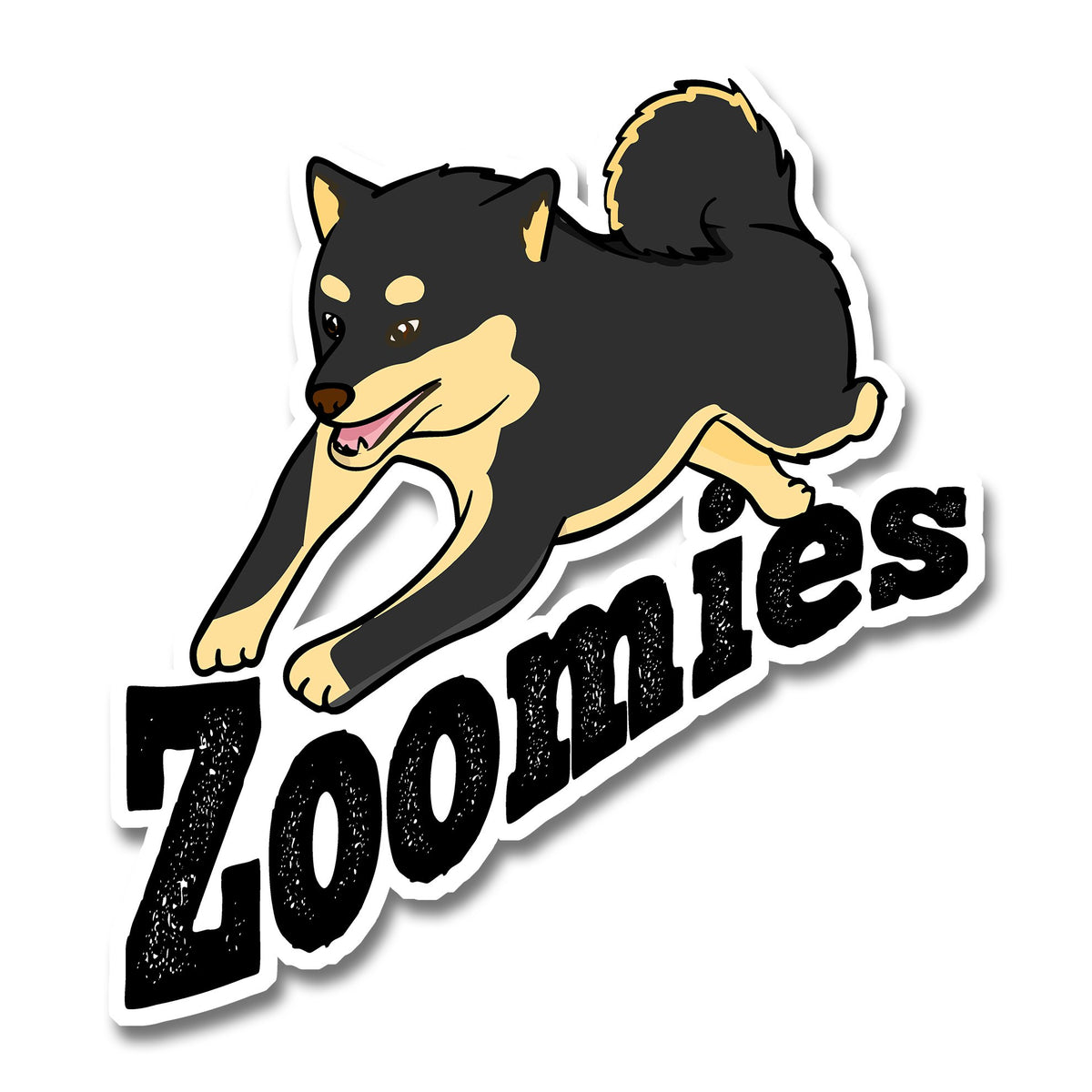 Shiba Zoomies - Kiss Cut Stickers – Stubborn Shiba Co