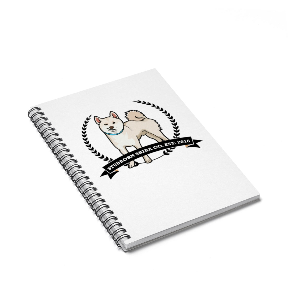 Stubborn Cream Shiba - Spiral Notebook - Ruled Line – Stubborn Shiba Co