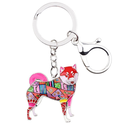 Shiba Inu Keychain / Metal Key Ring Various Colors – Stubborn Shiba Co