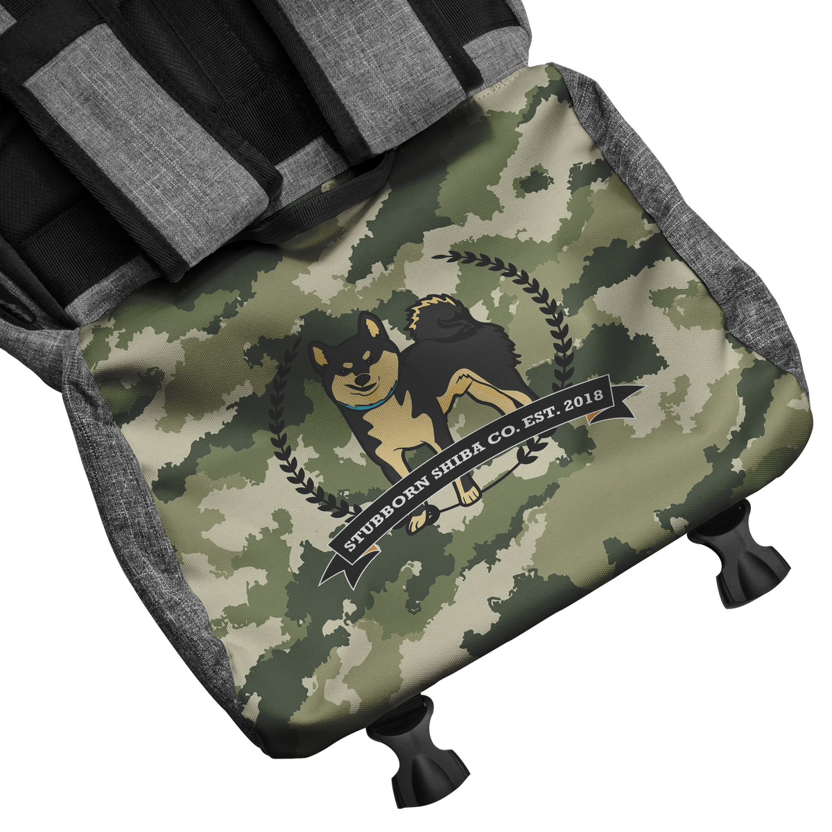 Stubborn Shiba Co - Black & Tan Shiba Back Pack
